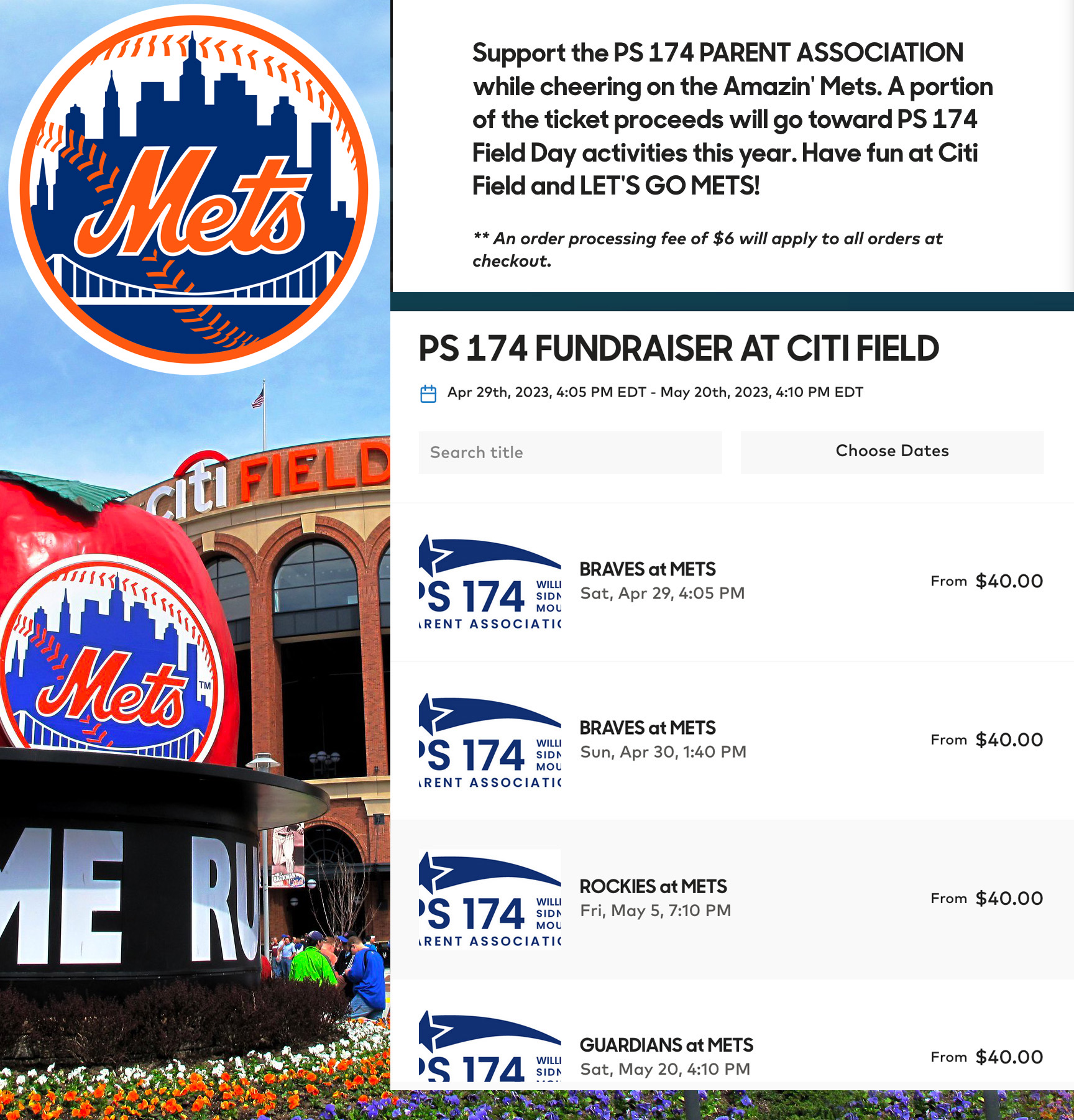 Meet the Mets! PS 174 Fundraiser at Citi Field – P.S. 174 William ...