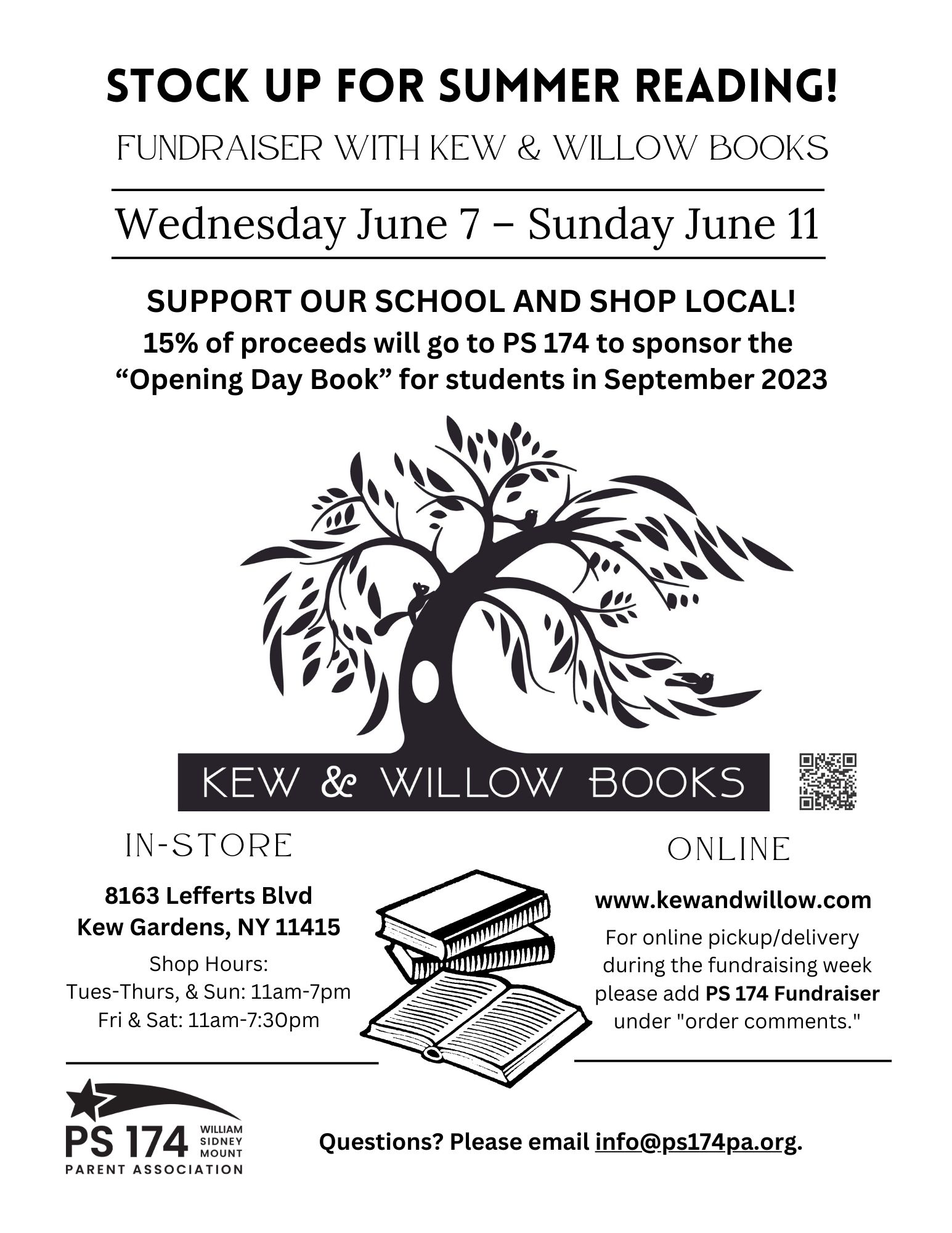 Stock Up for Summer Reading! Fundraiser with Kew & Willow Books – P.S ...