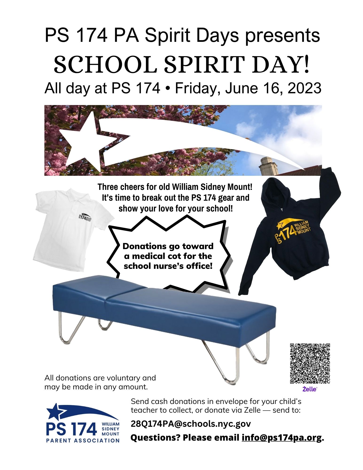 SCHOOL SPIRIT DAY! Friday, June 16, 2023 – P.S. 174 William Sidney ...
