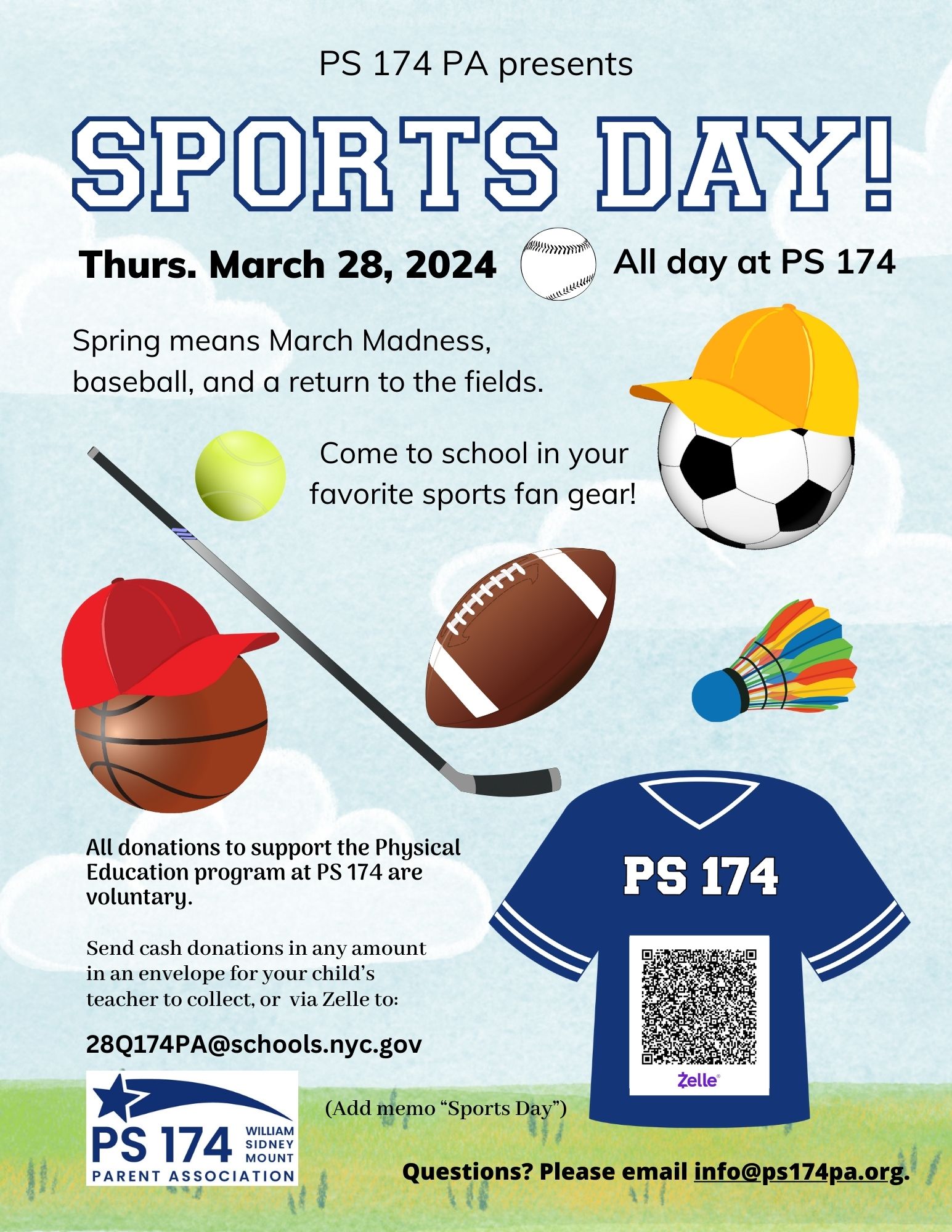 Sports Day—March 28, 2024 – P.S. 174 William Sidney Mount Parent ...