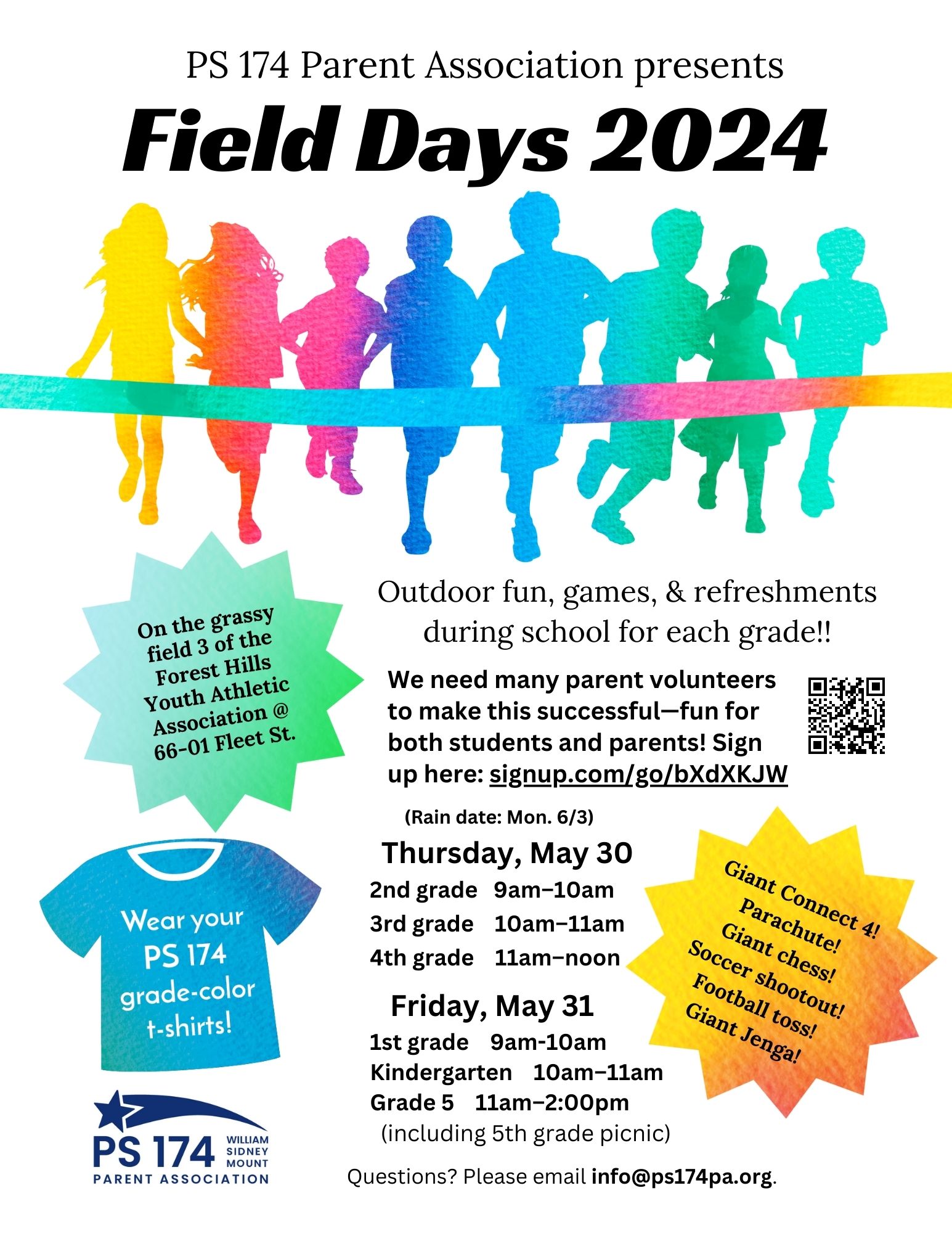 PS 174 Field Days 2024: 5/30 and 5/31! – P.S. 174 William Sidney Mount ...